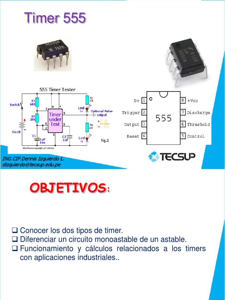 15 - Timer 555 | PDF | Condensador | Transistor
