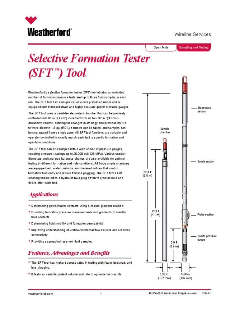 Selective Formation Tester (SFT) Tool: Applications | Download Free PDF ...