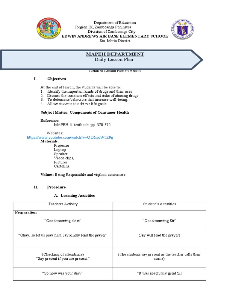 Mapeh LP | PDF | Health Care | Health Sciences