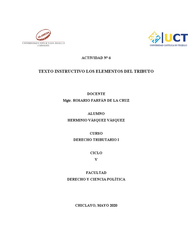 Texto Instructivo Los Elementos Del Tributo | PDF | Gobierno | Política
