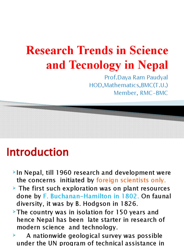 Research Trends in Nepal | PDF | Nepal | Science