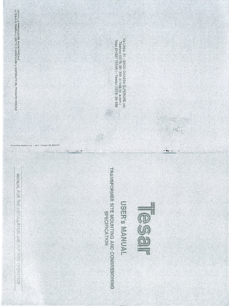 Tesar Manual Usuario Instalacion y Centralina | PDF