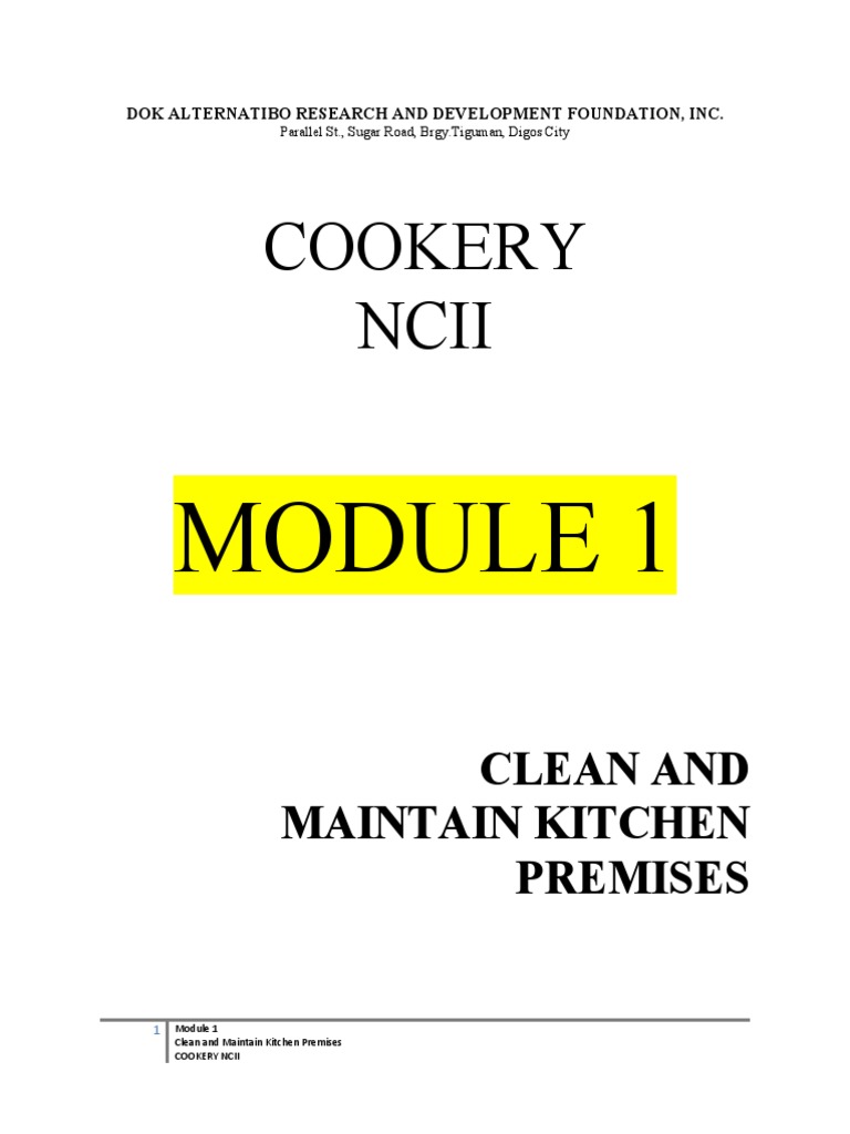 COOKERY_-_Module_1.docx | PDF