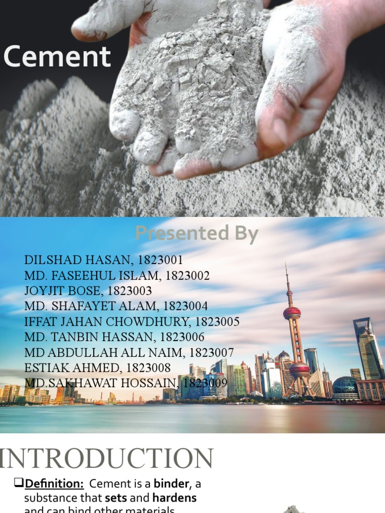 Cement Class Note | PDF | Cement | Joining