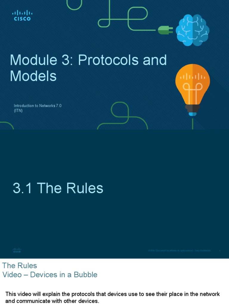 Module 3: Protocols and Models: Introduction To Networks 7.0 (ITN) | Download Free PDF | Osi ...