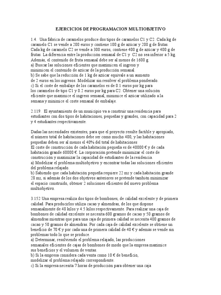 Programacion Multiobjetivo | PDF | Business | Naturaleza