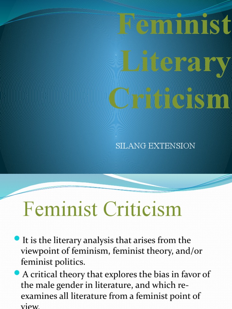 Feminist Literary Criticism Overview | PDF | Feminism | Gender Studies