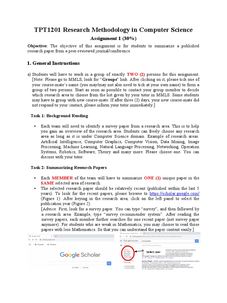 Summarizing Recent Research in Computer Science: A Guide to Writing a ...