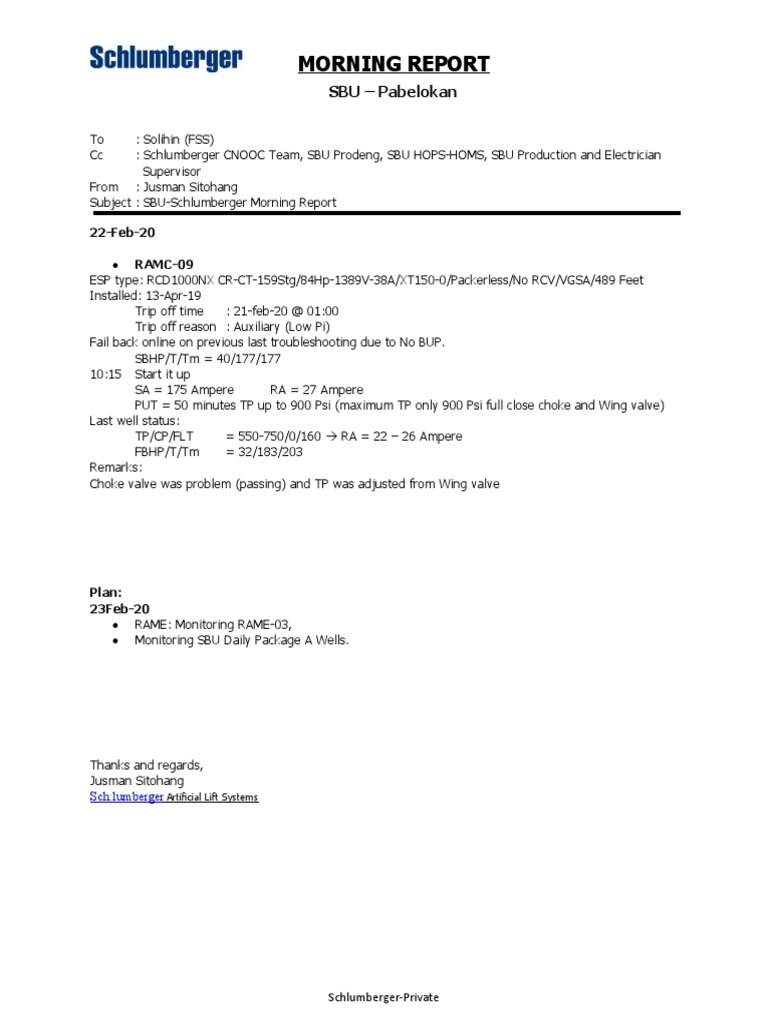 SBU-SLB Morning Report (23-Feb-20) | PDF