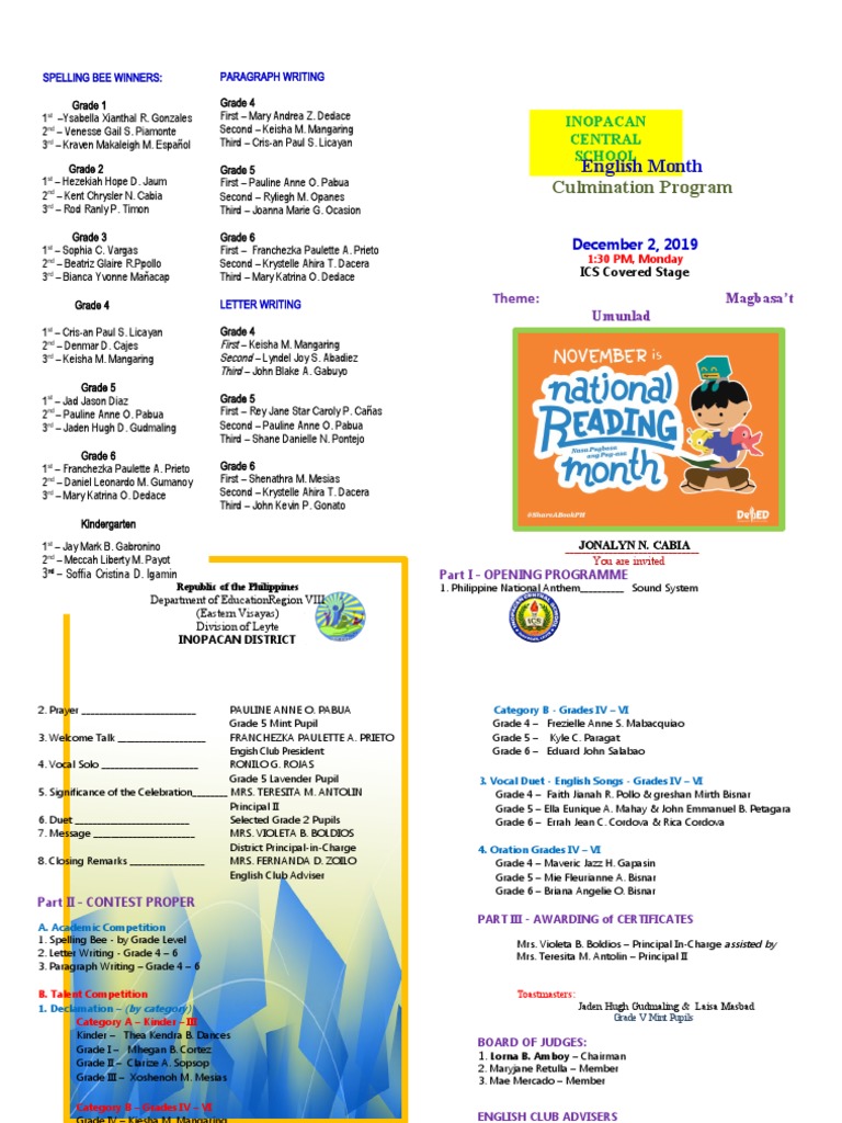 Program - English Month 2019 | PDF
