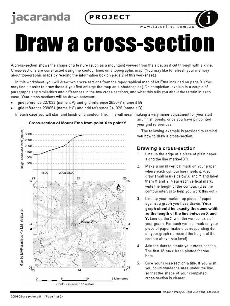 Draw A Cross-Section: Project | PDF | Contour Line | Map