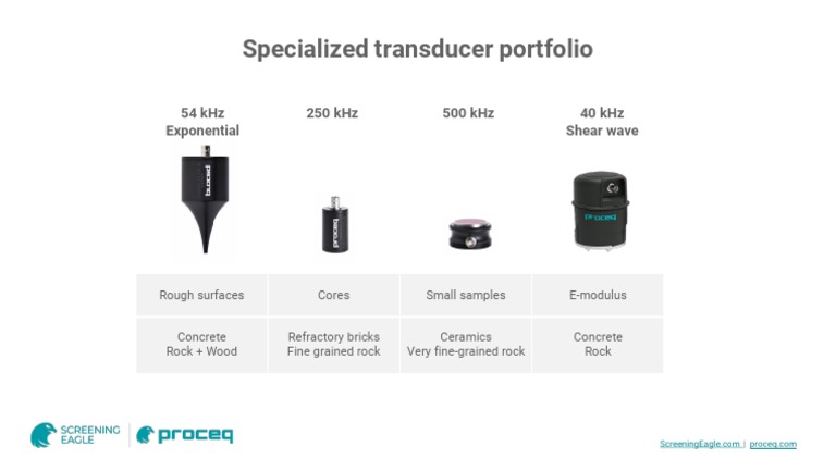 Proceq Specialized Transducer Portfolio | PDF