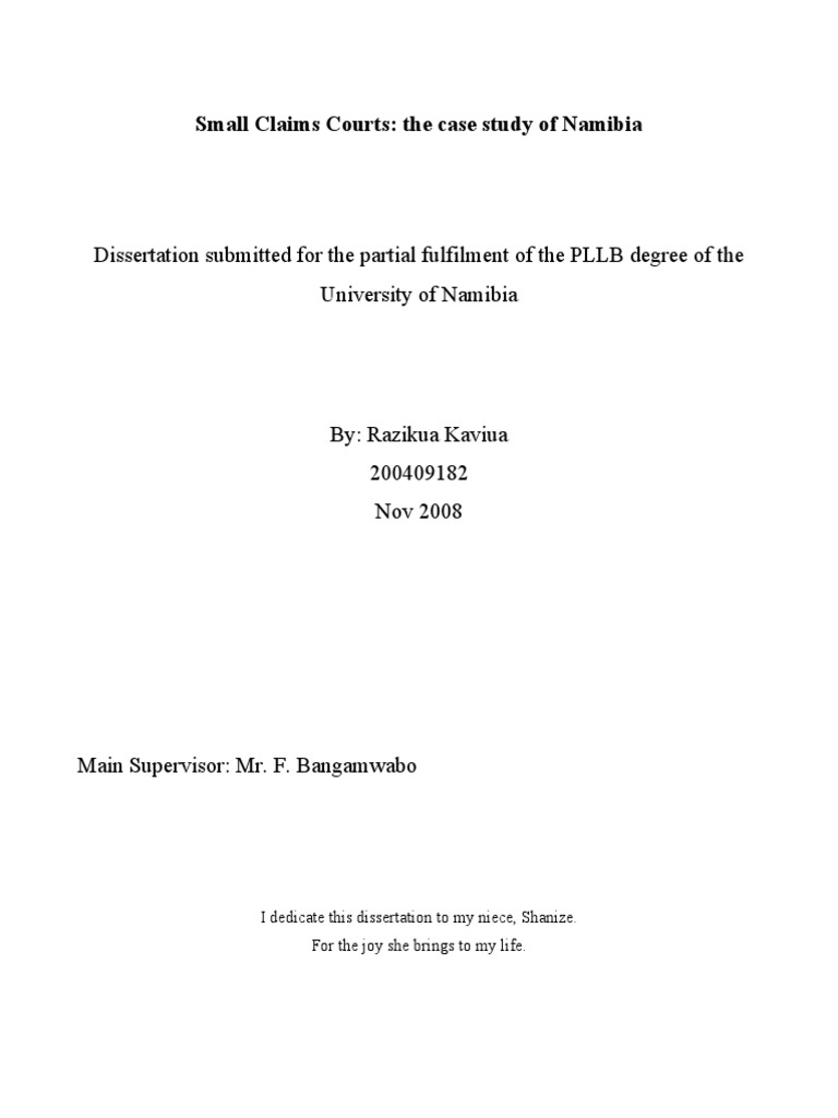Small Claims Courts - The Case Study of Namibia | PDF | Lawsuit ...