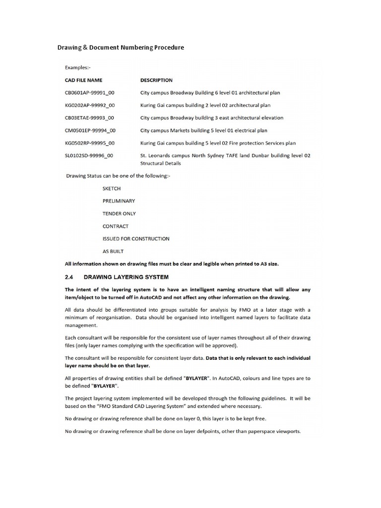 Drawing & Document Numbering Procedure | PDF