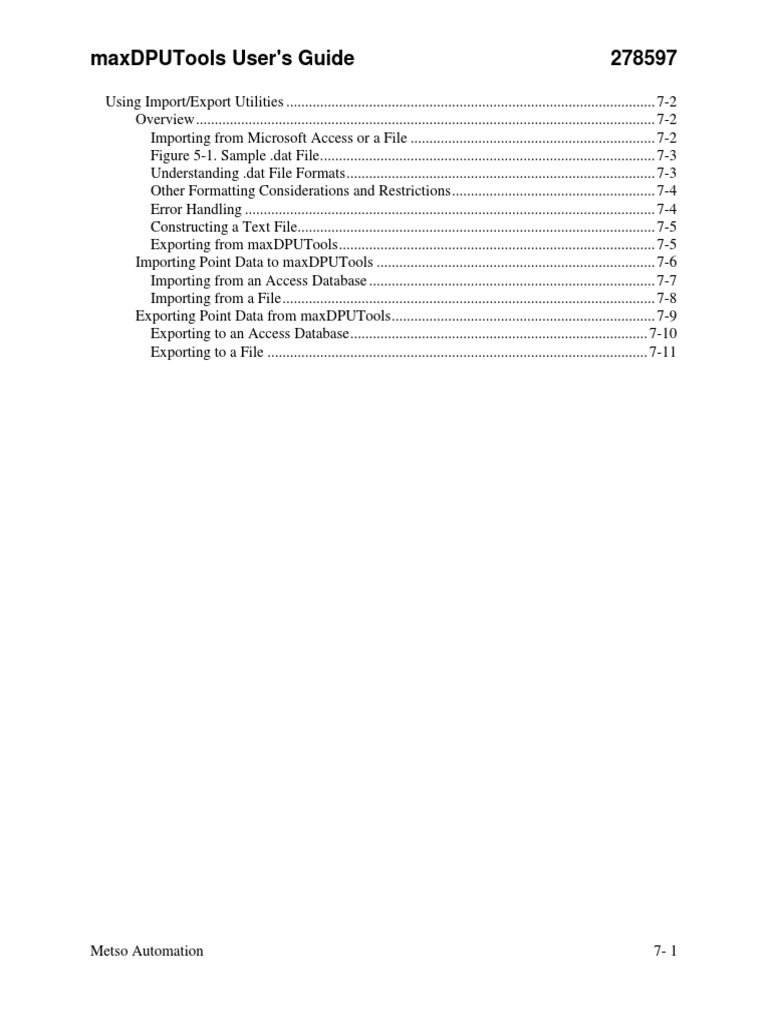 maxDPUTools Ch07 Using Import Export Utilities | PDF | Microsoft Access | Computer File