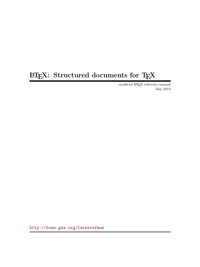 L TEX: Structured Documents For TEX | PDF | Typefaces | Communication Design