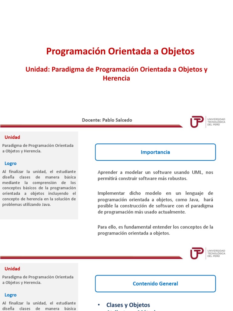 S1 - U1 - Canvas - Paradigma de Programación Orientada A Objetos y Herencia | PDF | Herencia ...