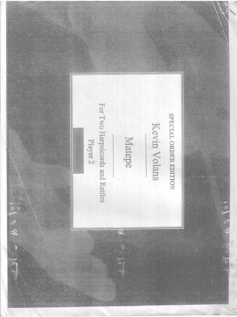 Kevin Volans - Matepe | PDF