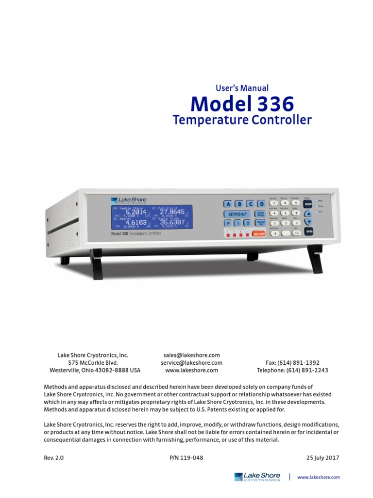 LakeShore 336 Manual Rev2.0 | PDF | Electromagnetic Compatibility ...