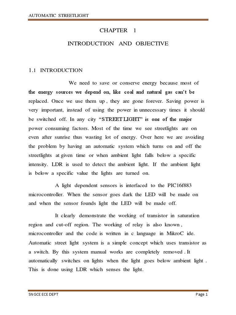 Sample Street Light Report 2 PDF | PDF | Capacitor | Diode