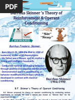 BF Skinner (Behaviourism) PDF | PDF | Reinforcement | Psychological ...