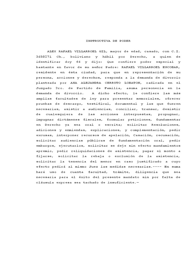 INSTRUCTIVA DE PODE-divorcio | PDF | Derecho