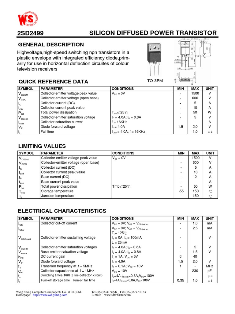 NPN Transistors for TV Circuits | PDF | Bipolar Junction Transistor ...