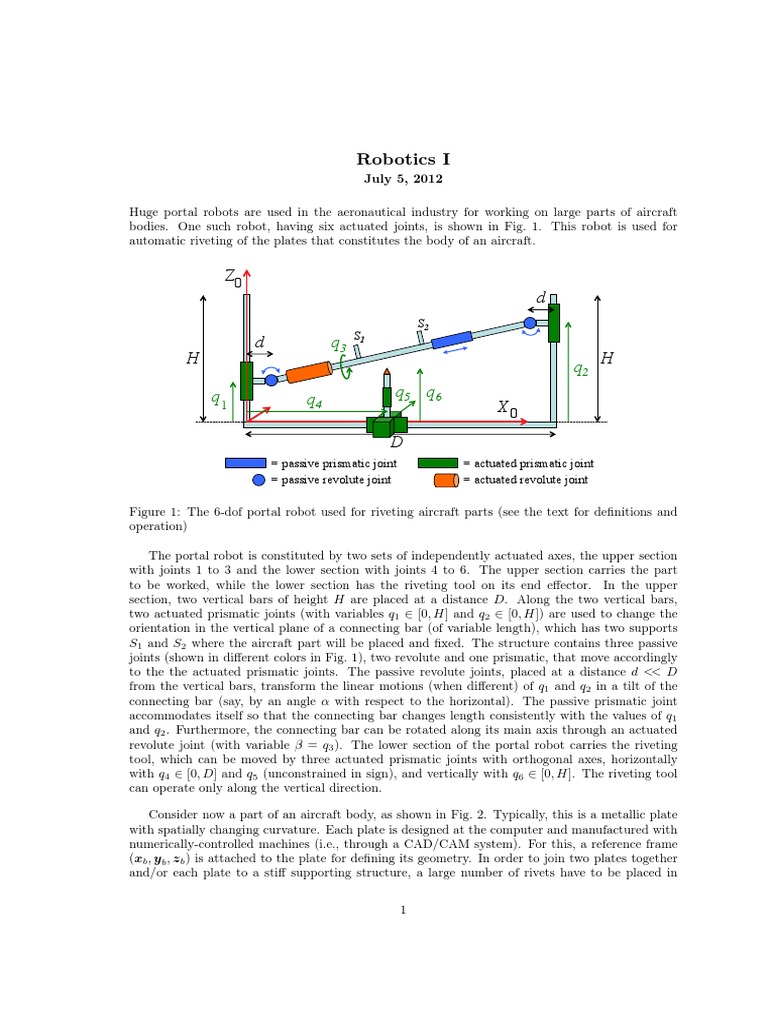 Robotics I | PDF | System Of Linear Equations | Theoretical Physics