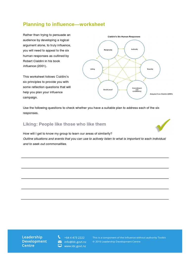 Planning To Influence Worksheet FINAL 2013-11-2 | PDF | Applied ...