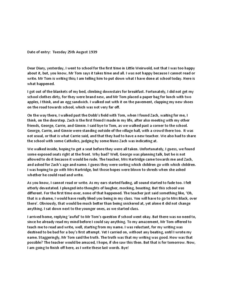 Diary Entries Examples