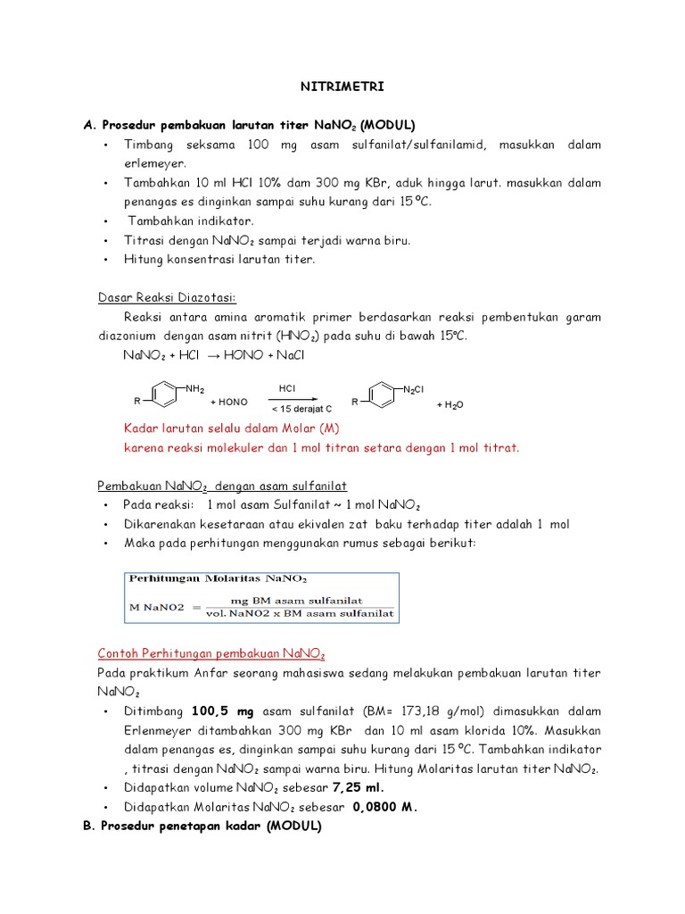 Soal NITRIMETRI | PDF