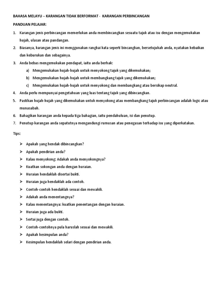 Karangan Perbincangan | PDF