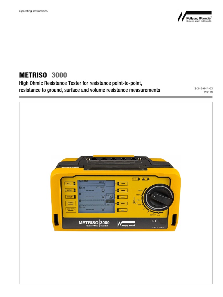 METRISO 3000 Operating Instructions | PDF | Battery Charger ...