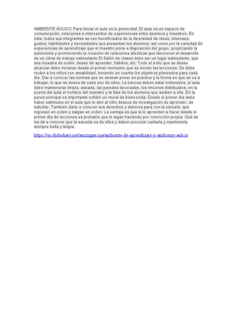 Ambiente Áulico | PDF