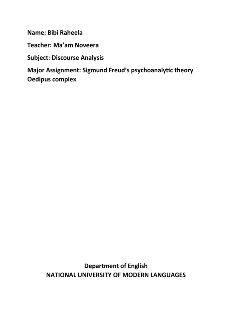 Sigmund Freud | PDF | Oedipus Complex | Sigmund Freud