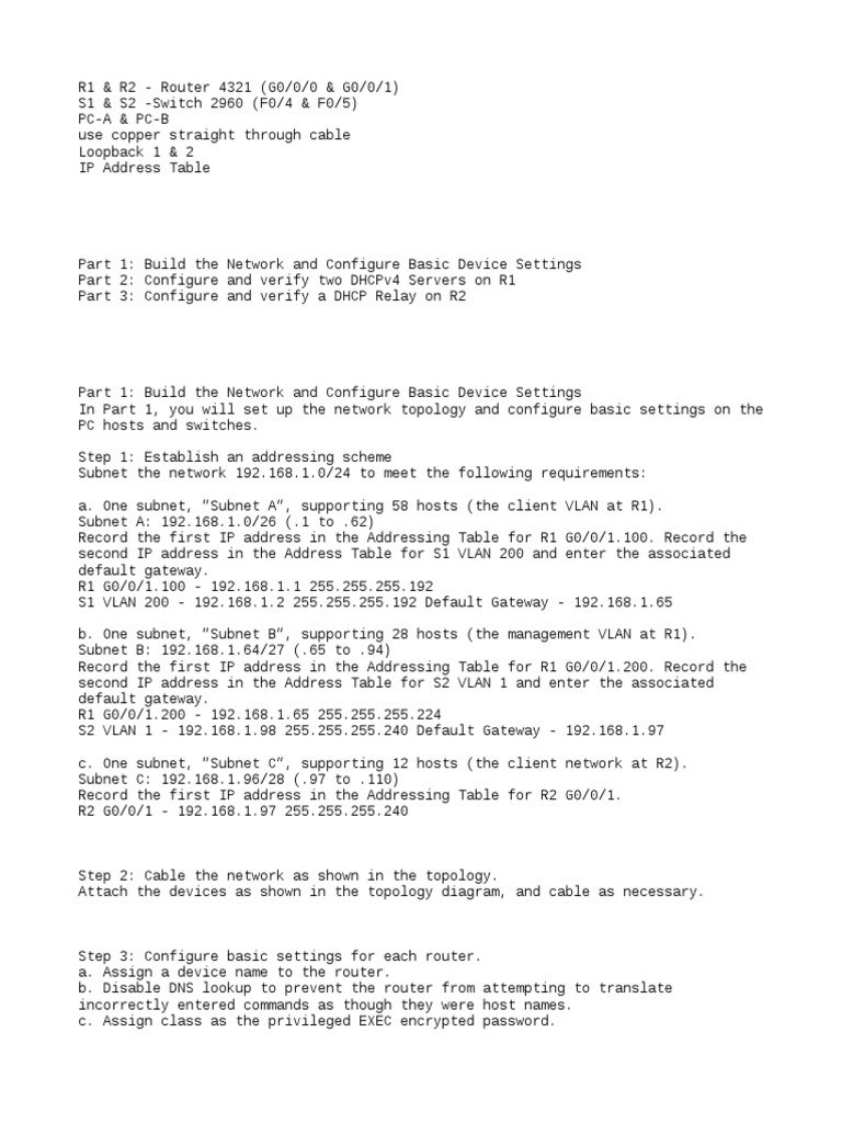 Lab 2 | PDF | Ip Address | Router (Computing)