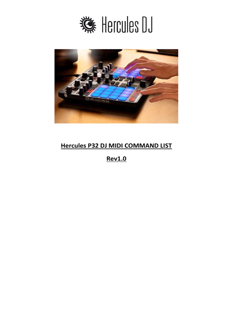 Hercules P32 DJ MIDI Command Guide | PDF | Traditional Board Games ...