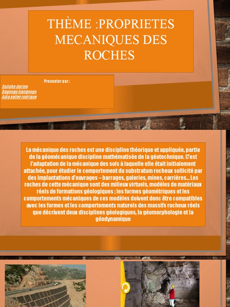 Propriétés mécaniques des roches | PDF | Résistance des matériaux ...