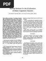 AKPS Kujala Score | PDF | Knee | Medical Specialties