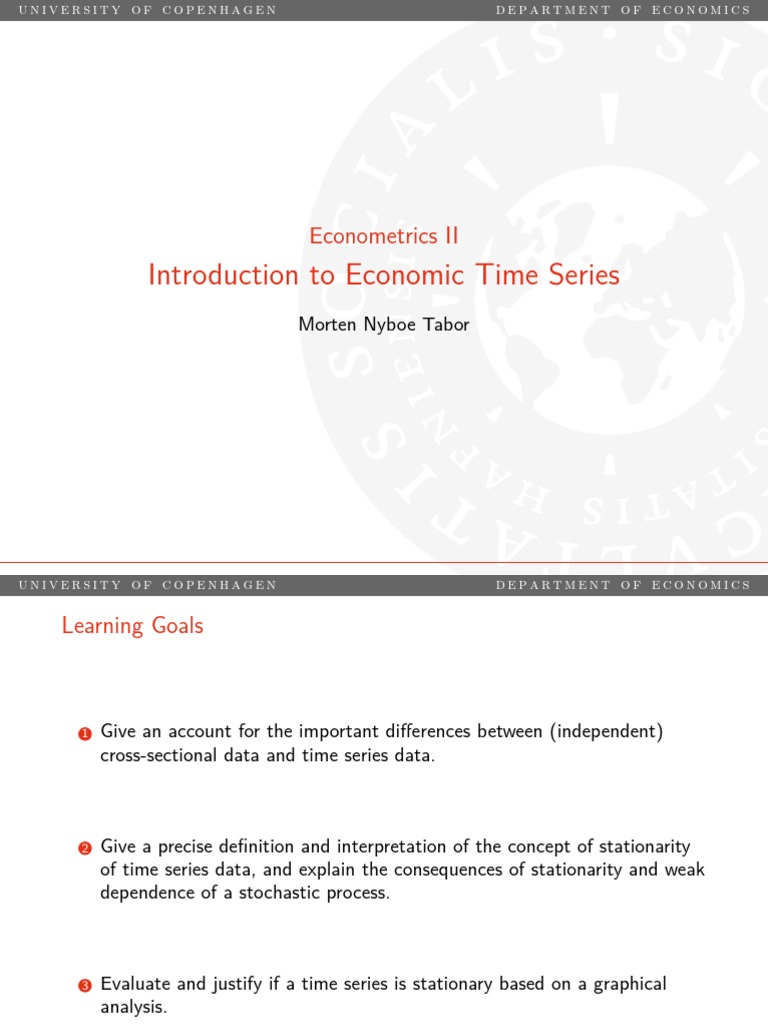 01A Introduction To Economic Time Series | PDF | Stationary Process ...