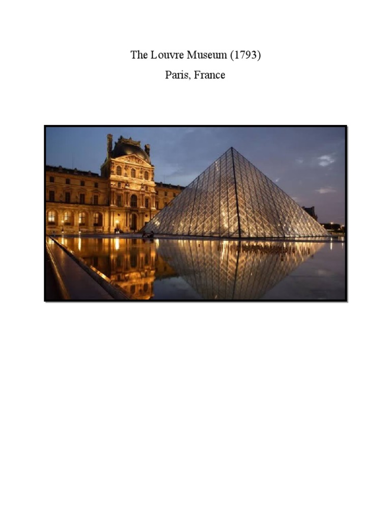 The Louvre Museum (1793) Paris, France | PDF | Louvre | Art Media