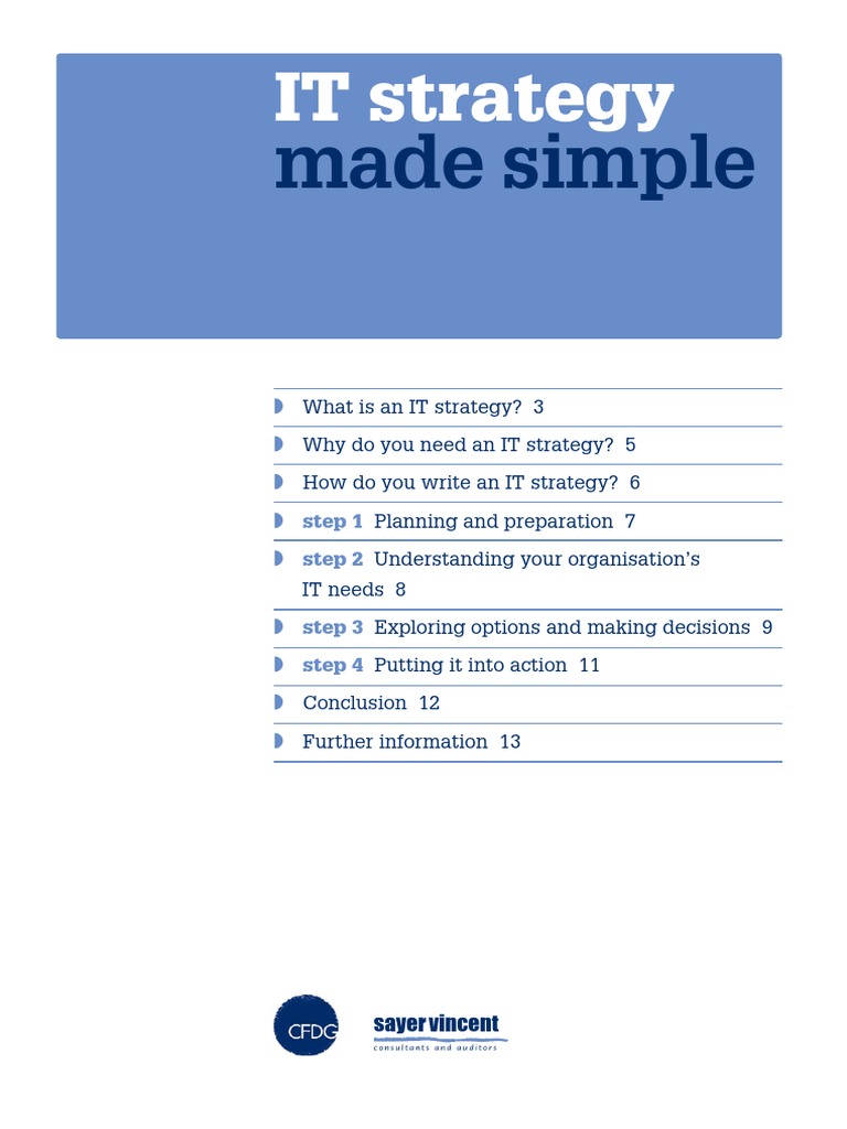 IT Strategy Made Simple | PDF | Audit | Strategic Planning
