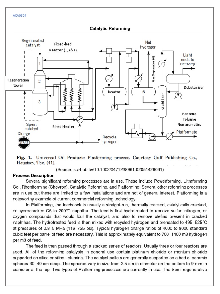 Catalytic Reforming: Debutanizer Reactor Regeneration Tower | PDF ...