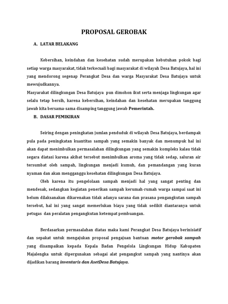 Proposal Gerobak | PDF Proposal Gerobak | PDF