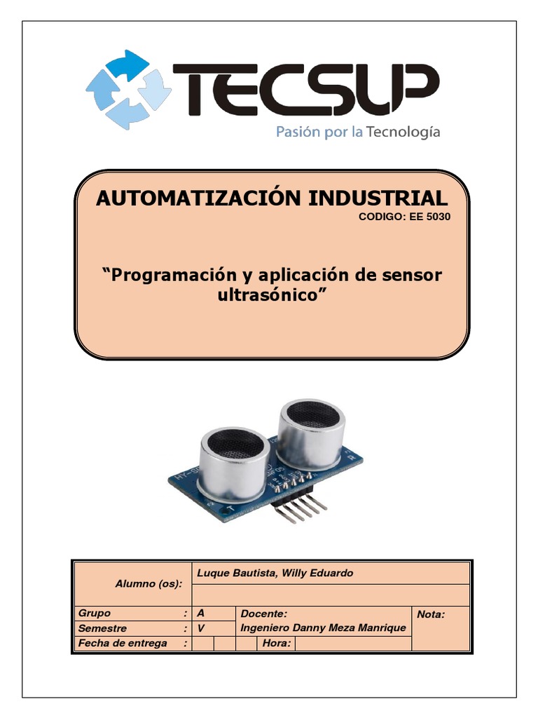 Programación y Aplicación de Sensor Ultrasónico | PDF | Sensor | Arduino