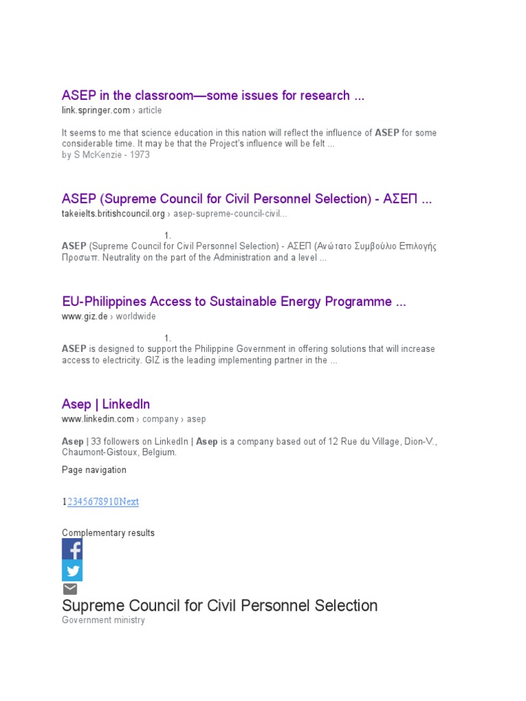 ASEP in The Classroom | PDF