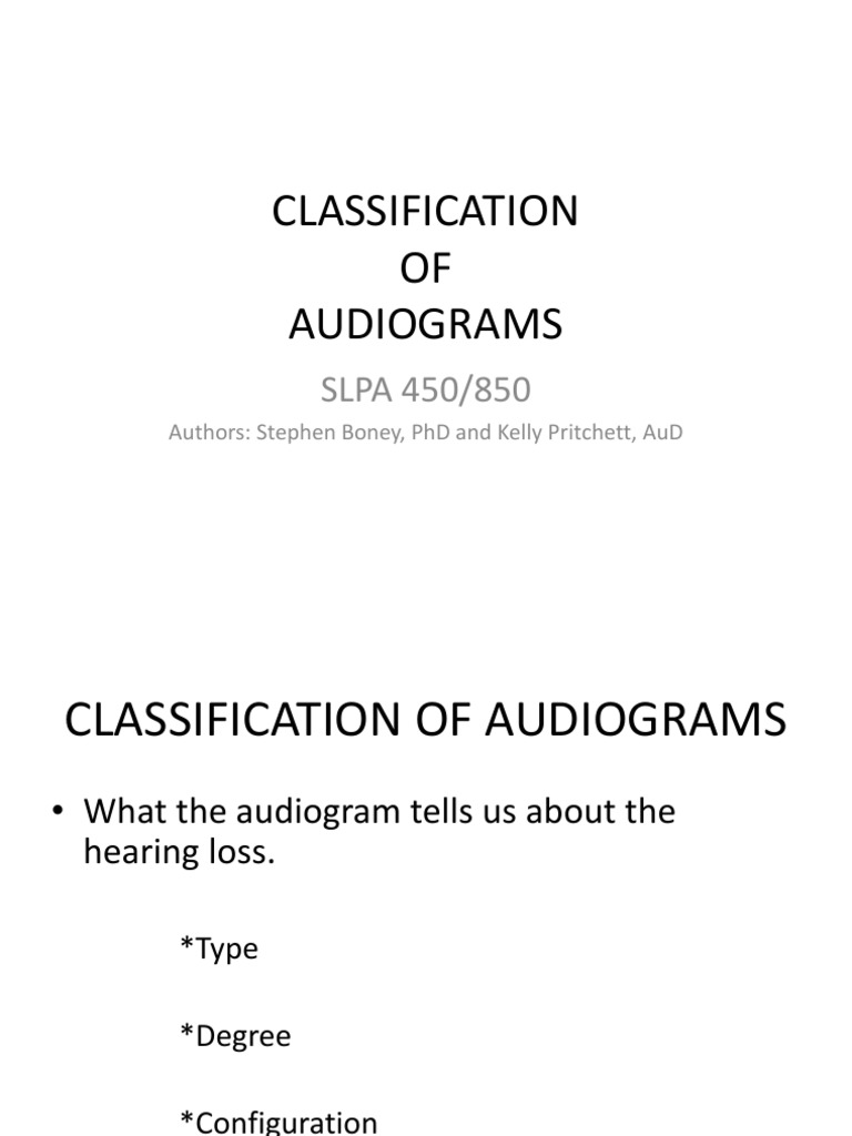Audiogram Interpretation Summary Slides 1 4 | PDF | Hearing Loss | Hearing