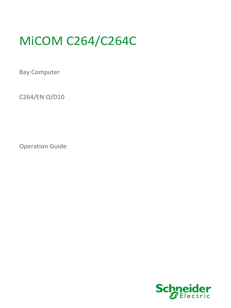 Micom C264/C264C: Bay Computer | PDF | Capacitor | Fuse (Electrical)