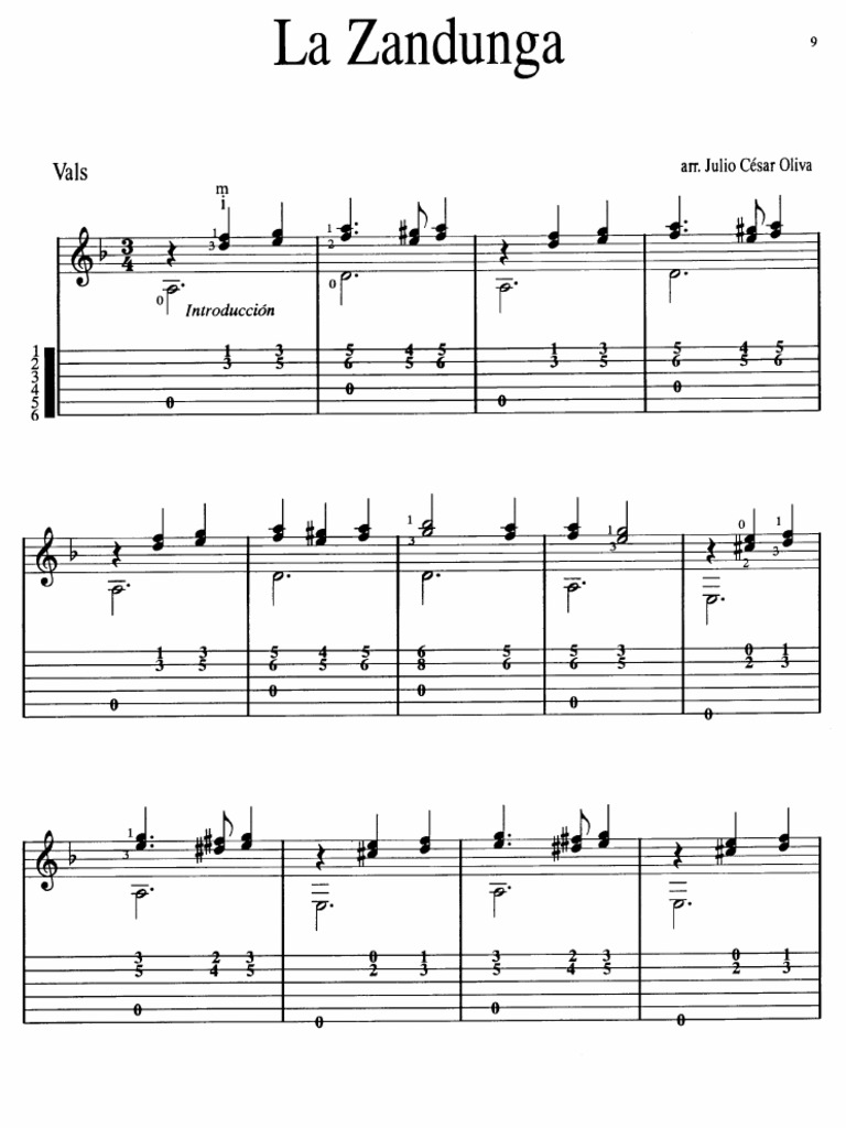 Julio César Oliva, La Zandunga Arr PDF | PDF