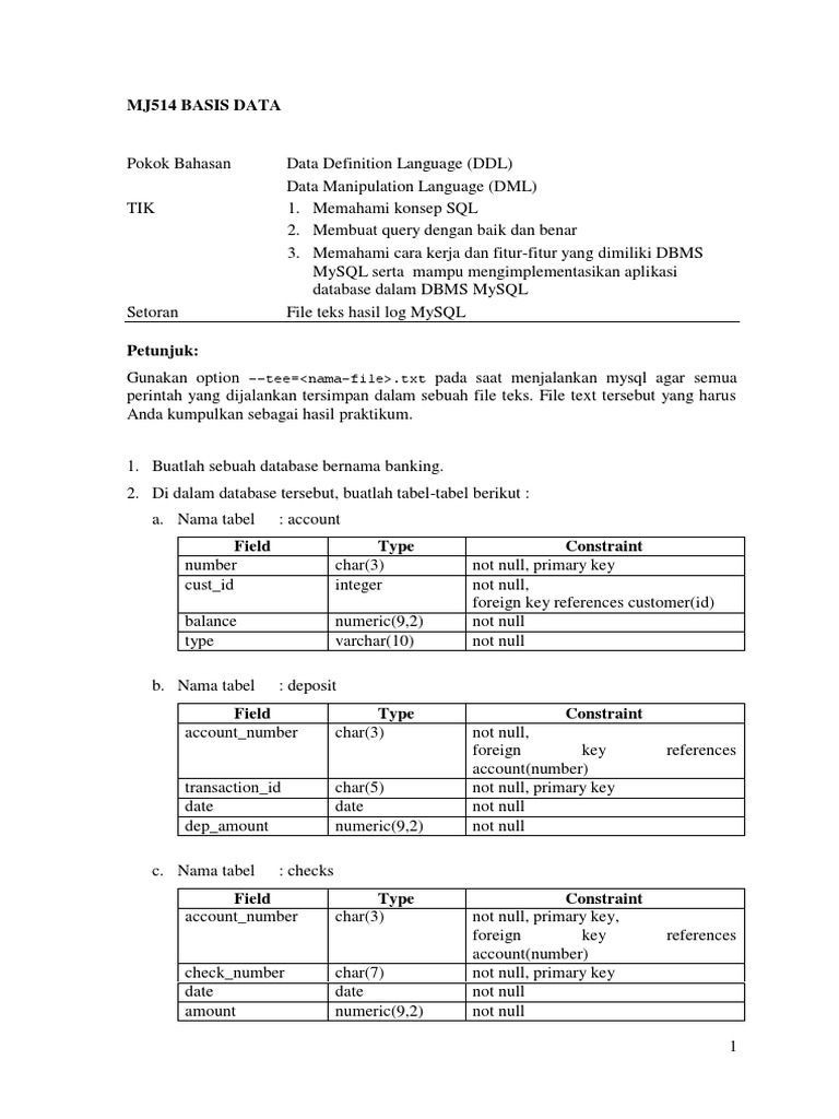 P6 - SQL DDL Part2 | PDF